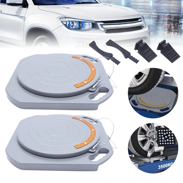 2X WHEEL CAR Truck Front End Wheel Set Alignment Turntable Turn Plates ...