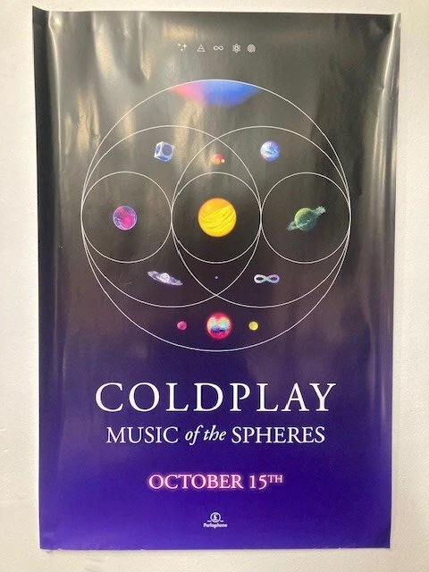 COLDPLAY MUSIC OF the Spheres poster Europe Parlophone 2021 Promotional ...