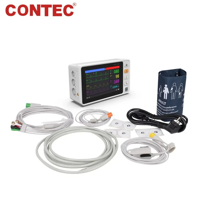 TRAGBAR TRANSPORT PATIENT Monitor 5" Farbe Vitalzeichen EKG NIBP SPO2 ...