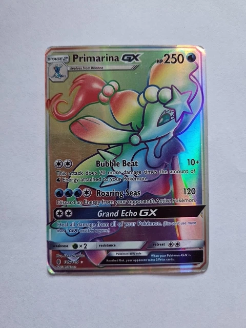 PRIMARINA GX RAINBOW Pokémon HP250 Pokemon Regenbogen Guardians Rising ...