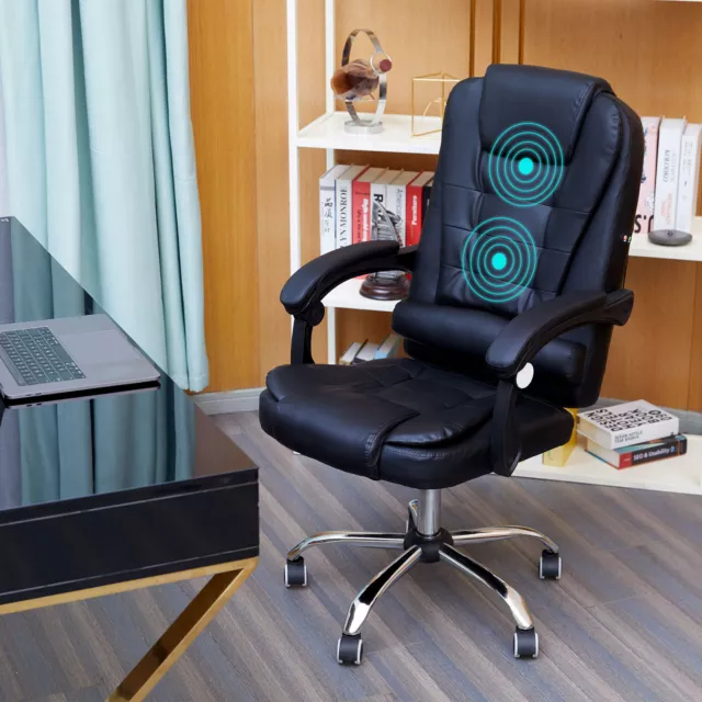 OFFICE CHAIR HIGH Back PU Leather Ergonomic Executive Task Computer ...