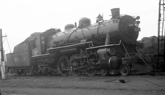 WAB WABASH RAILROAD locomotive engine No 670, 4-6-2 Old Train Photo $9. ...