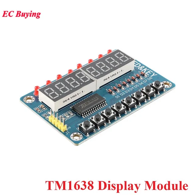 TM1638 KEY DISPLAY Module 8 Bit LED Tube DIY Electronic Kit for Arduino ...