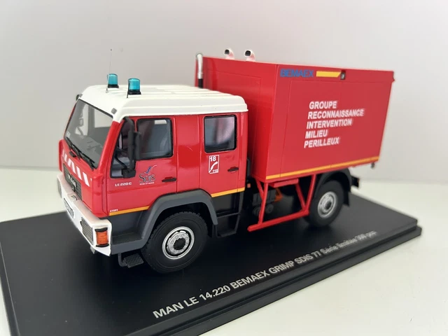 MINIATURE POMPIER 1/43 MAN LE14.220 Bemaex GRIMP 77 Alerte 150 EUR 120 ...