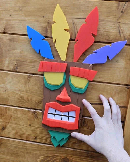 CRASH BANDICOOT AKU Aku Mask Large Wall Mountable playstation £31.80 ...
