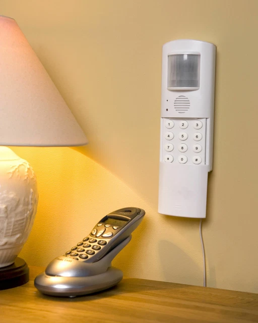 PIR MOTION DETECTOR Alarm & Telephone Auto Dialer Home Alarm with key ...