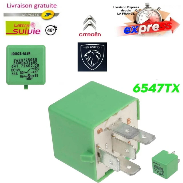 1 RELAIS VENTILATEUR De Radiateur Citroën Peugeot 12V 35A Ref: 6547TX ...