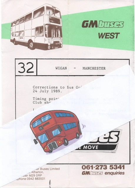 Gm Buses Timetable FOR SALE! - PicClick UK