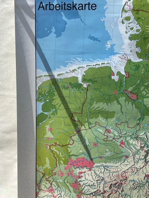 GERMANY/GDR ROLE MAP School Wall Map Wall Chart 134x118cm #084 £53.26 ...