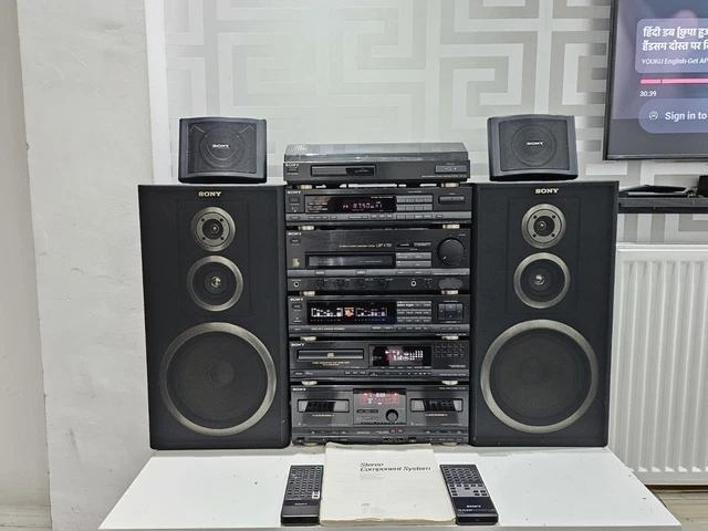 HIGH-END SONY LBT-V702 Hi-Fi Stereo Stack System With Speakers, Remotes ...