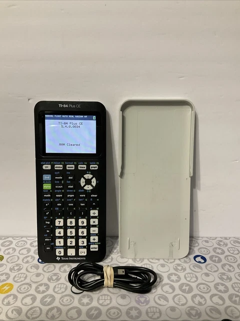 TEXAS INSTRUMENTS TI-84 Plus CE graphing calculator - White - Cable ...