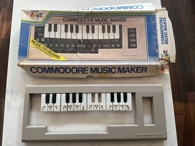 COMMODORE SFX MUSIC Maker Keyboard Overlay Commodore 64 Vintage ...