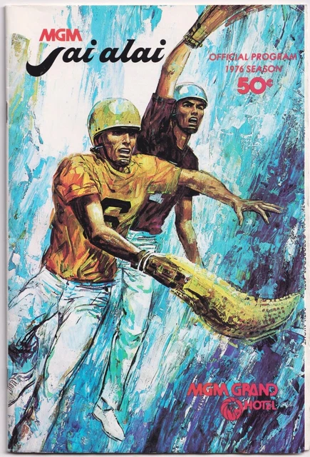 JAI ALAI OFFICIAL Program 1976 Season MGM Grand Hotel Las Vegas £24.99 ...