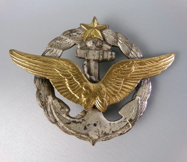 FRENCH NAVAL PILOT Badge. Wings & Anchor - Seaplane. Drago Paris ...