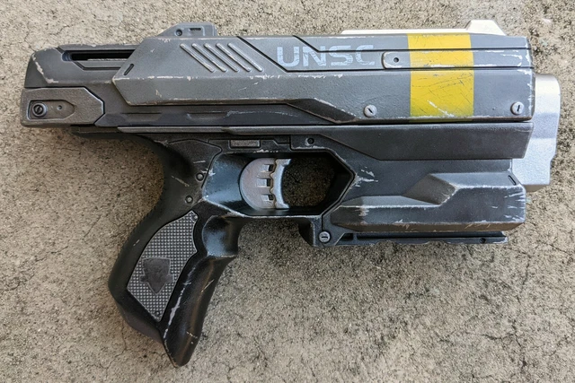 CUSTOM UNSC HALO themed Nerf Sidestrike dart gun pistol blaster cosplay ...