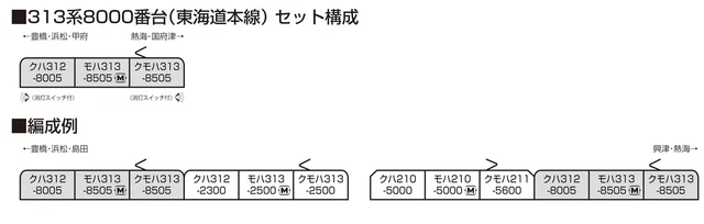 KATO N GAUGE 313series 8000series Tokaido Main Line 3car Set 10-1749 ...