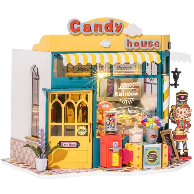 Rolife Diy Miniature Dollhouse Kit Mini 3d Wooden House Room Craft With