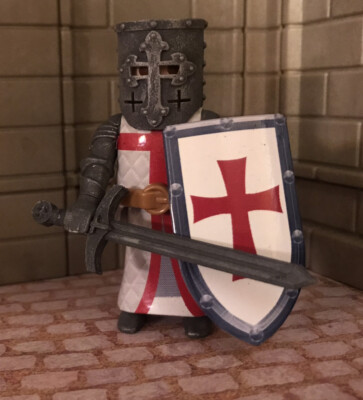 PLAYMOBIL TEMPLAR CUSTOM Crusader Knight Templar Chevalier Templar ...