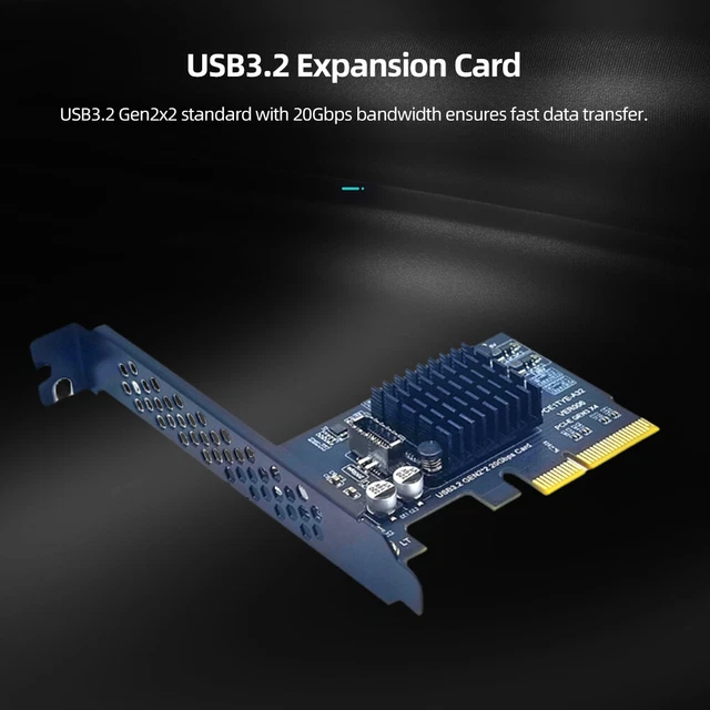 USB 3.2 PCI Express Card Gen2X2 PCIE USB 3.2 HUB Controller Card for ...
