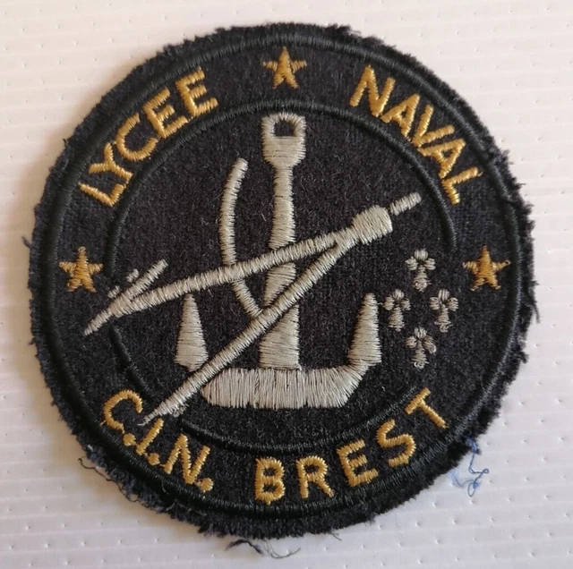 INSIGNE TISSU PATCH ECUSSON ancien LYCEE NAVAL C.I.N. BREST, rond 9,5 ... INSIGNE TISSU PATCH ECUSSON ancien LYCEE NAVAL C.I.N. BREST, rond 9,5 ...