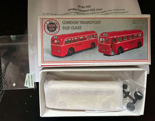 KIT BUS LBC London Transport 5Q5 Class Saloon Resin Un-Built Model Bus ...