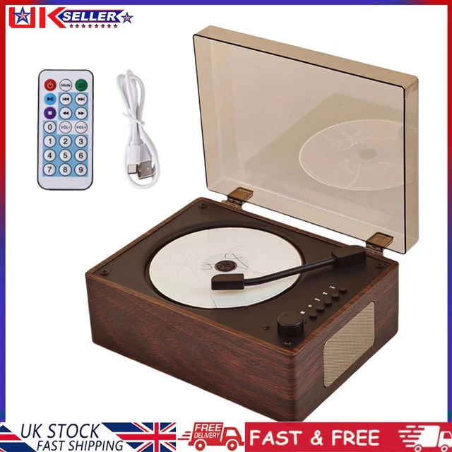 RETRO CD PLAYER Bluetooth-Compatible 5.0 Portable CD Player Home Sound ...