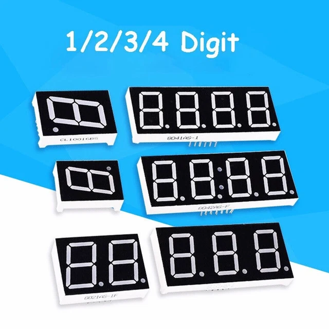 DIGITAL TUBE LED Display Module 1/2/3/4 Digit 7 Segment For Arduino ...
