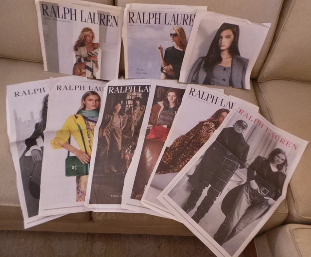 LOT OF 9 Ralph Lauren oversized 2013-2024 Print Newspaper Advertising ...
