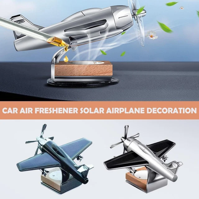 SOLAR CAR PERFUME Freshener Dashboard Plane Interior Decor Rotating ...