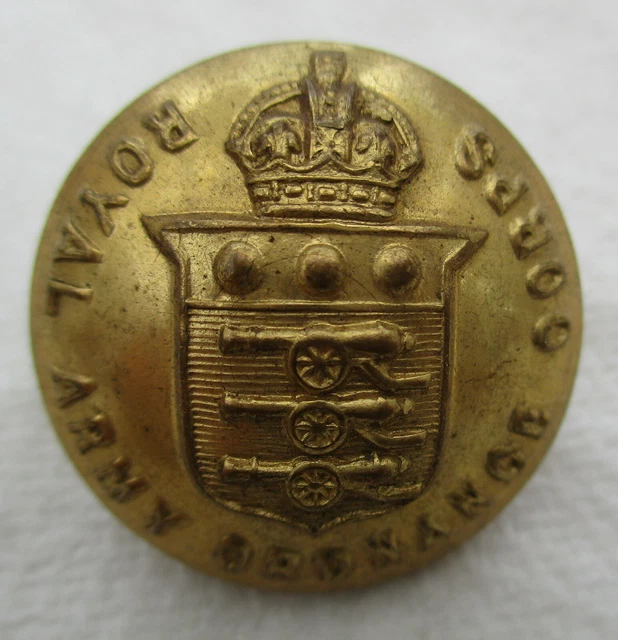 BRITISH:&ROYAL ARMY ORDNANCE CORPS OFFICER'S BRASS BUTTON" (26mm ...