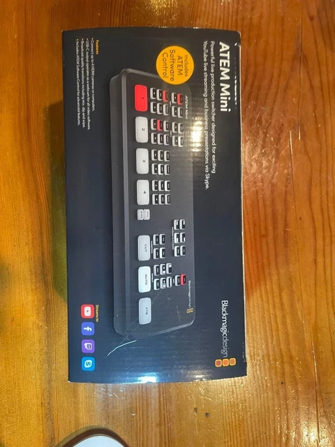 -BLACKMAGIC DESIGN- ATEM Mini Live Video Production Switcher w/ Box ...