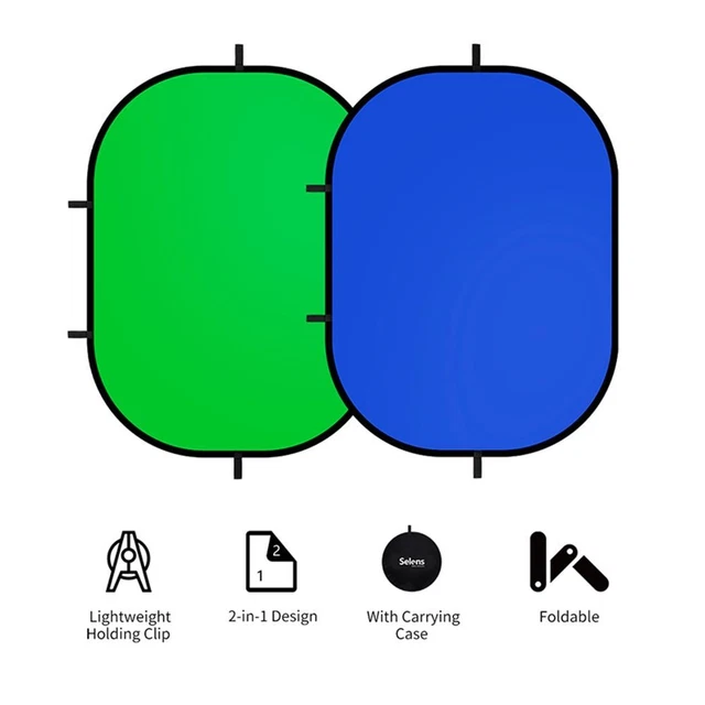 PHOTOGRAPHY STUDIO DOUBLE Sided Backdrop Green Blue Screen Background ...