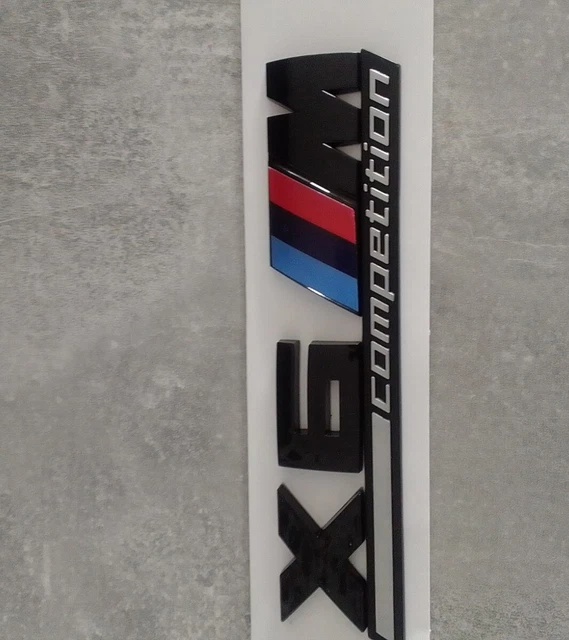 BMW F95 X6M Competition Schriftzug schwarz Logo Emblem badge black EUR ...