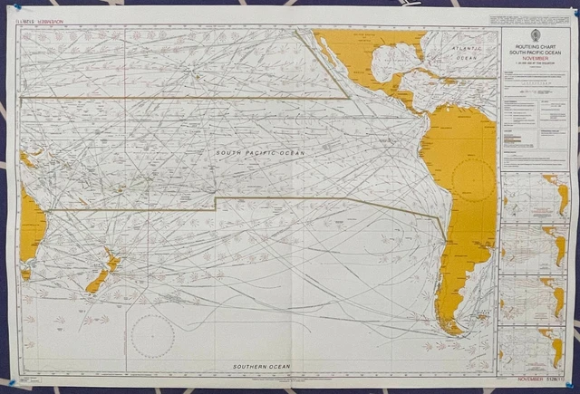ADMIRALTY NOVEMBER 5128 (11) ROUTEING Chart SOUTH PACIFIC OCEAN Map ...