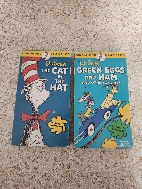 DR SEUSS VHS Green Eggs and Ham & Other Stories And The Cat in The Hat ...