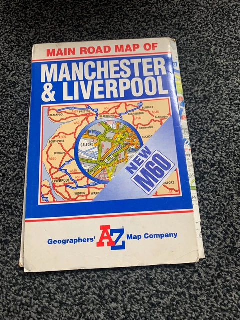 GEOGRAPHERS' A TO Z Main Road map of Manchester & Liverpool £5.95 ...