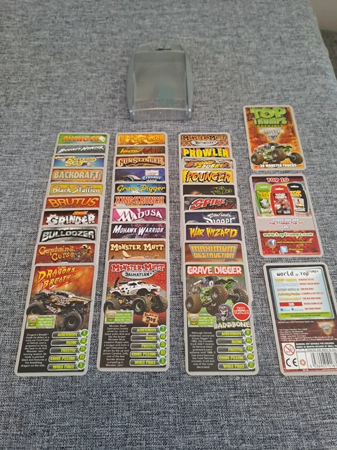 MONSTER JAM TOP Trumps Fully Complete 33 Cards VGC Monster Trucks £20. ...