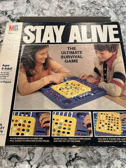 VINTAGE 1978 STAY ALIVE Milton Bradley Marble Strategy Game. -2 Marbles ... VINTAGE 1978 STAY ALIVE Milton Bradley Marble Strategy Game. -2 Marbles ...
