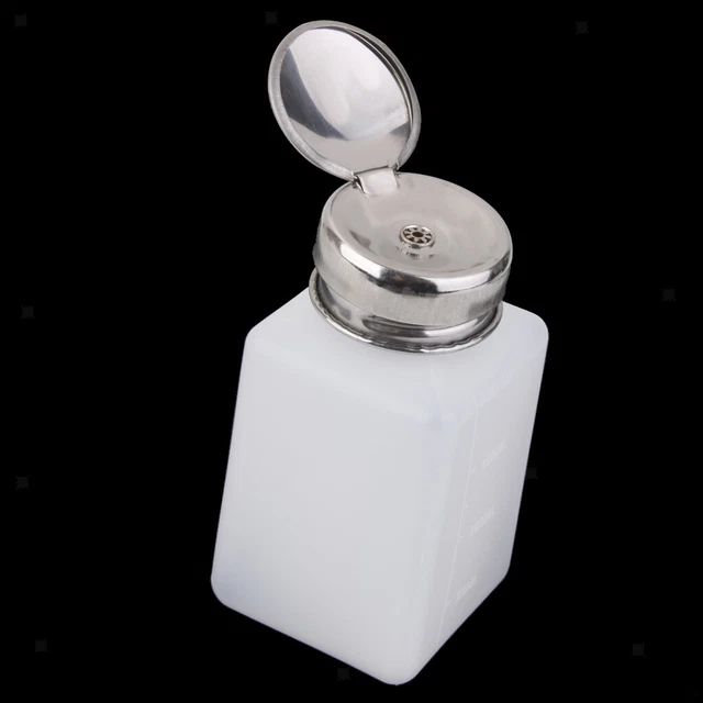 PUSH DOWN EMPTY Lockable Pump Dispenser Bottle w/Top for Nail Polish £5 ...