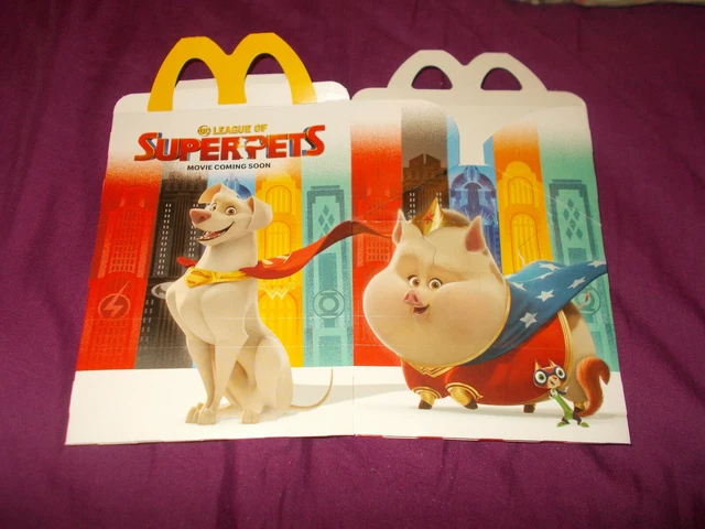 MCDONALDS HAPPY MEAL empty box 2022 DC League of Super pets used u.k £2 ...