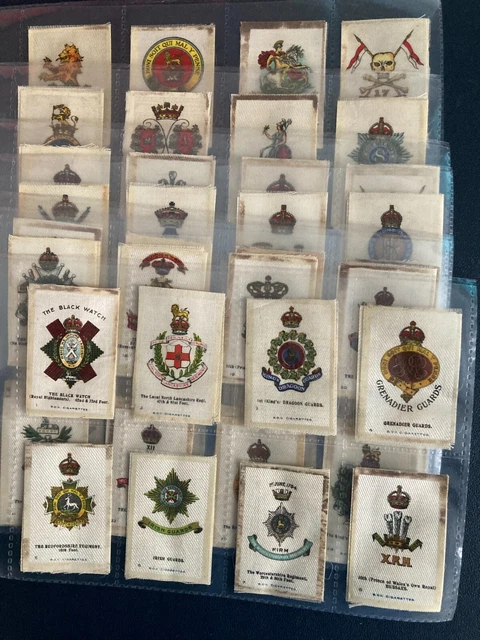 CIGARETTE CARDS CRESTS & badges of the British army (silks) 1914 full ...