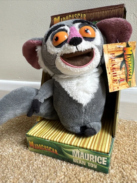 MADAGASCAR MAURICE THE Lemur Bean Toy Approx 6-7 Inch 2005 £15.99 ...