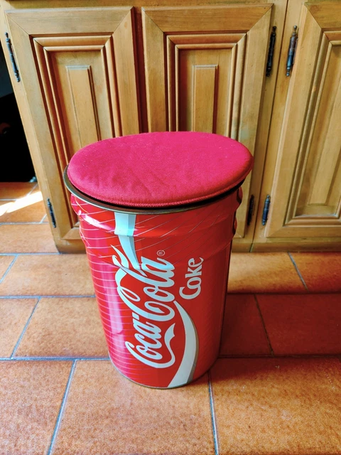 TABOURET BIDON POUBELLE Coca-Cola publicité EUR 39,00 - PicClick FR