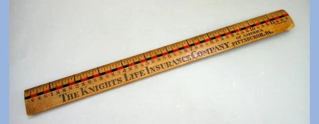 ANTIQUE KNIGHTS LIFE INSURANCE CO.ADV.WOOD RULER pittsburgh pa CHILDREN ...