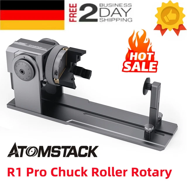 ATOMIC STACK R1 Pro jaw lining & rotary roller universal engraving 360 ...