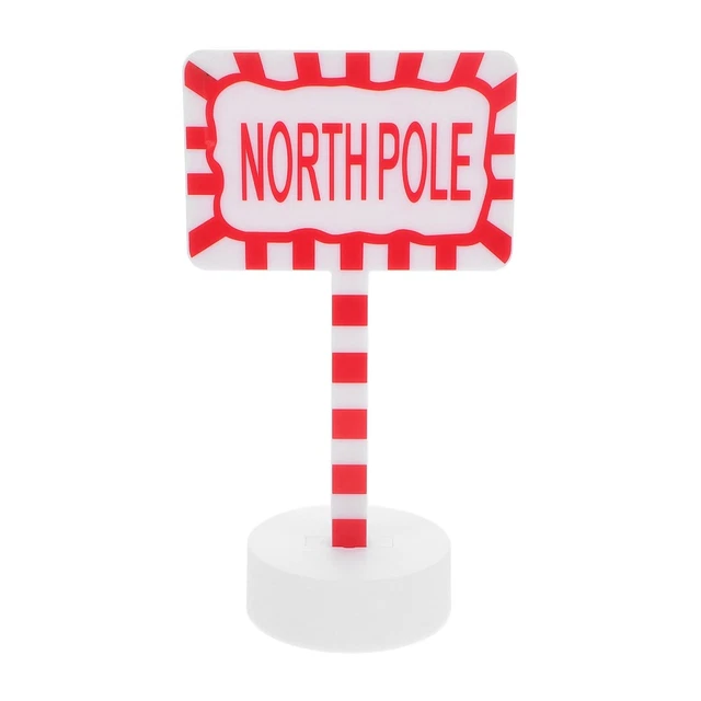 CHRISTMAS LED STREETS Lamp Night Light North Poles Sign Night Lamp For ...