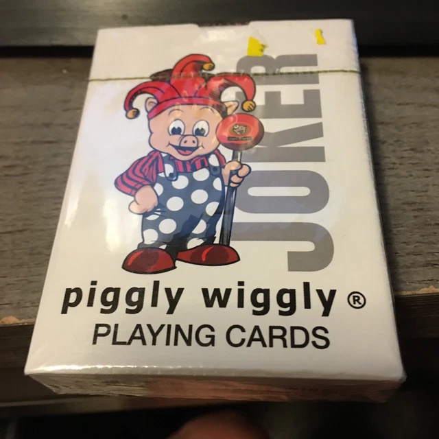 NEW PIGGLY WIGGLY PLAYING CARDS Grocery Store PIG JOKER, ACES & FACE ...
