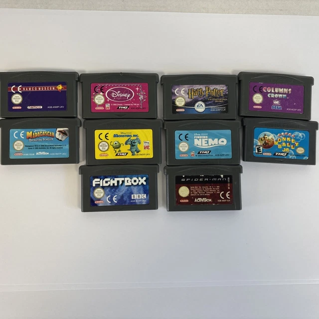 NINTENDO GAMEBOY ADVANCE DS Video Games GBA Nemo Spiderman Monsters ...