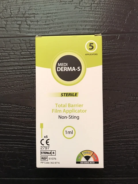 1 PACK OF Medi Derma S Sterile Medical Barrier Film Applicators, 1 Ml £ ...