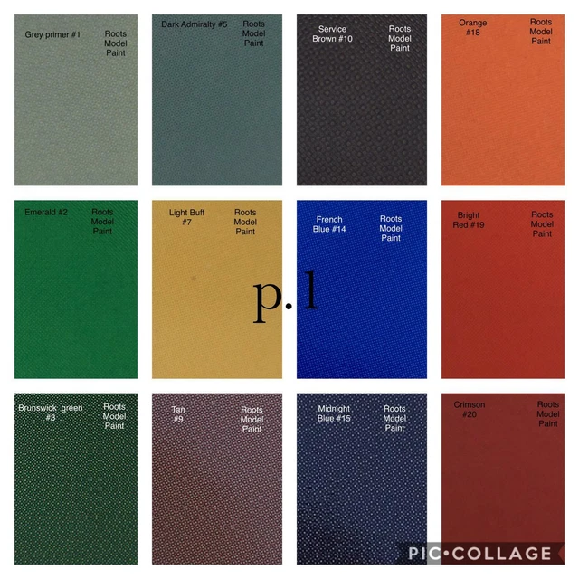 ROOTS MODEL PAINT Acrylic Matt Paint Colours £1.79 - PicClick UK